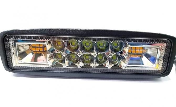 LED ΠΡΟΒΟΛΑΚΙ 18W ΠΟΡΤΟΚΑΛΙ ΛΕΥΚΟ ΚΑΡΦΙ 12/24V
