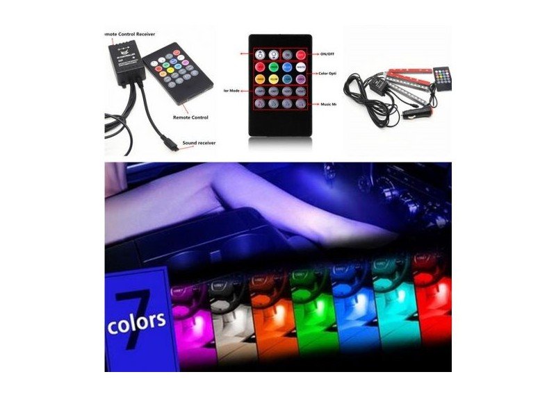 LED ΤΑΙΝΙΑ ΑΥΤΟΚΙΝΗΤΟΥ RGB 12V - Electronistas