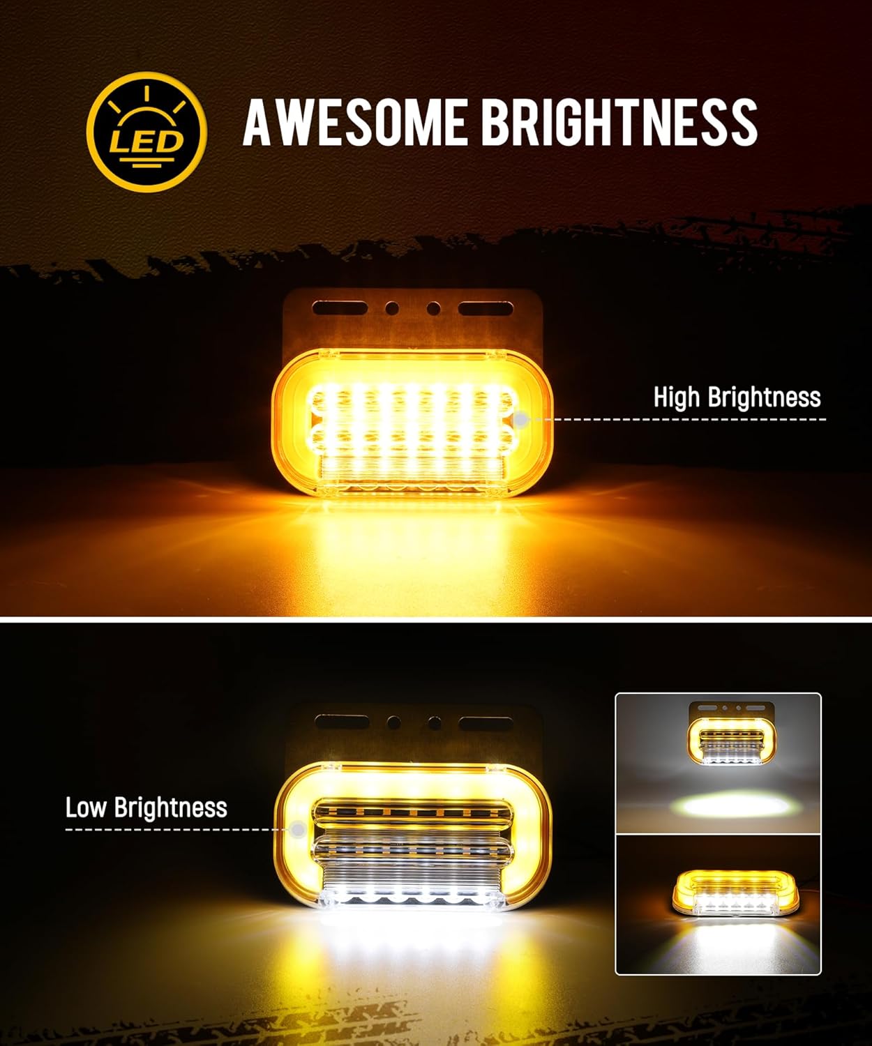 Σετ 2τμχ LED Φώτα Ογκου Φορτηγών 12V-24V - Electronistas